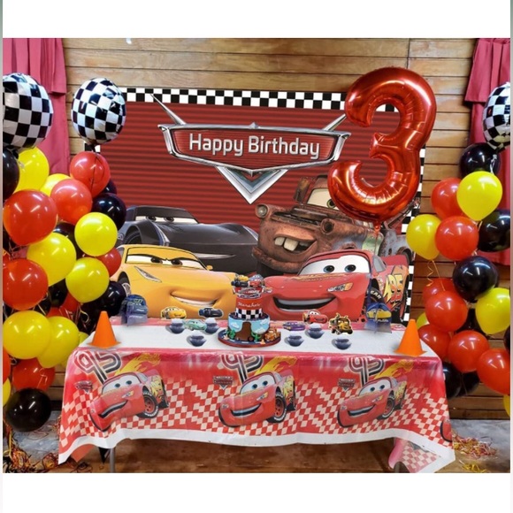 Party Supplies | Racing Story Route 66 Car Photography Backdrop Red ...
